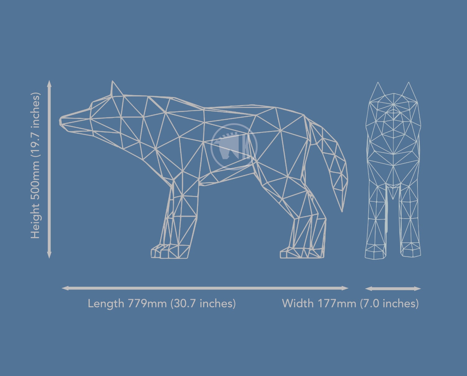 Wolf Papercraft Template DIY Wolf Pattern Low Poly Wolf | Etsy