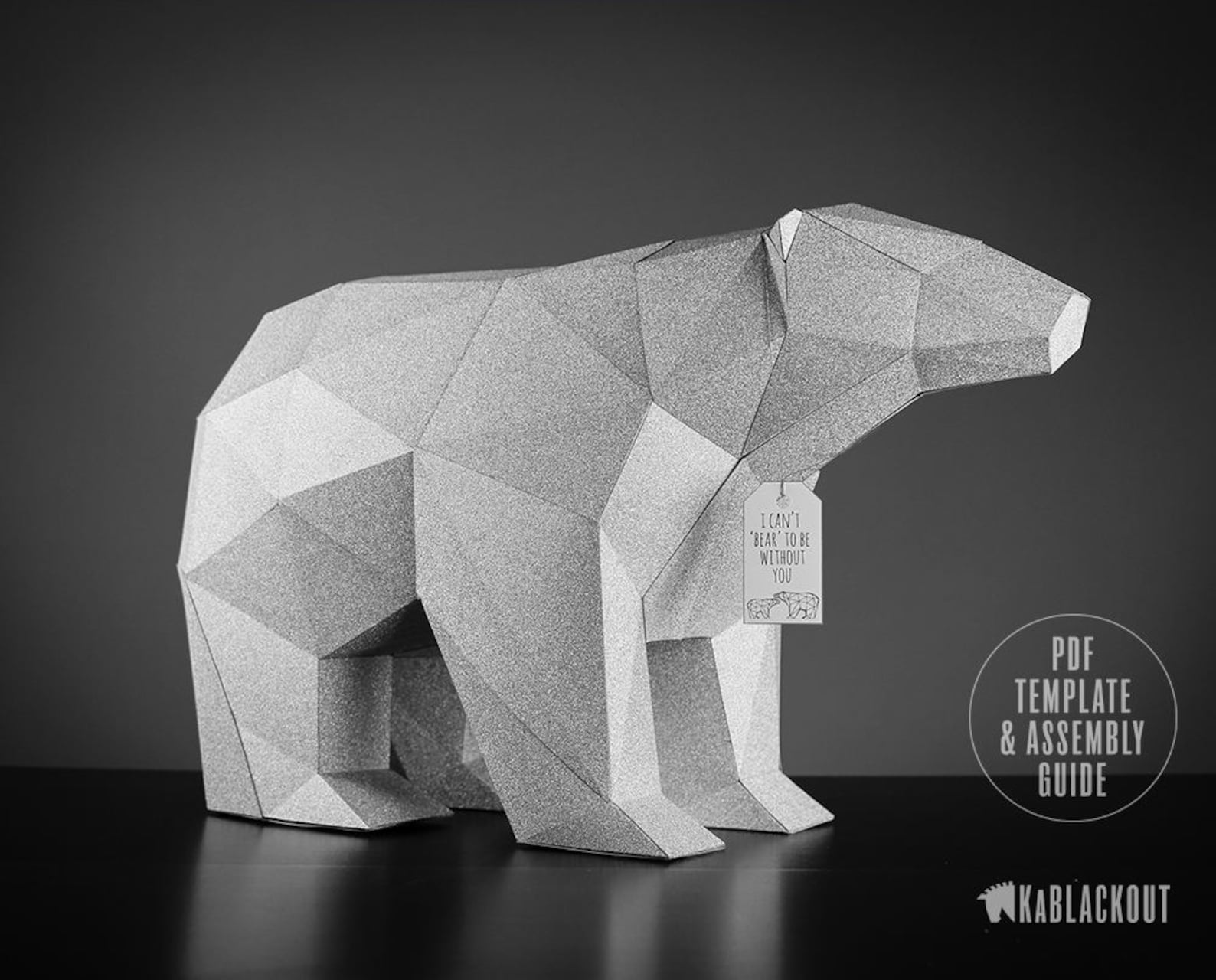 Polar Bear Papercraft Papercraft Bear Low Poly Polar Bear - Etsy UK