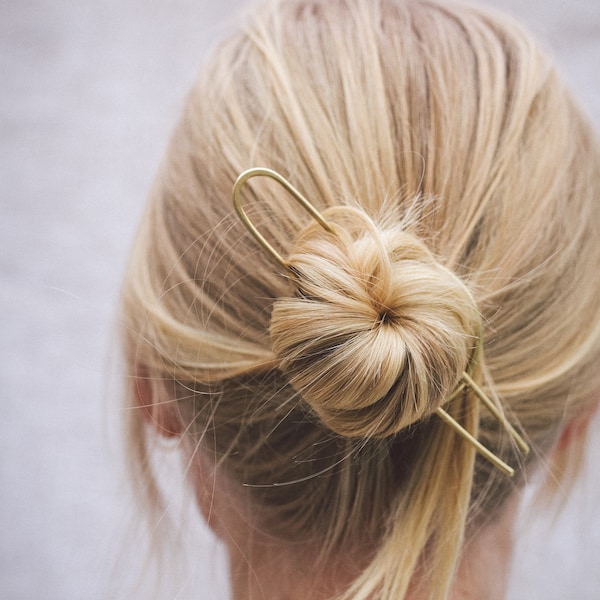 Brass Hair Pin - Etsy UK