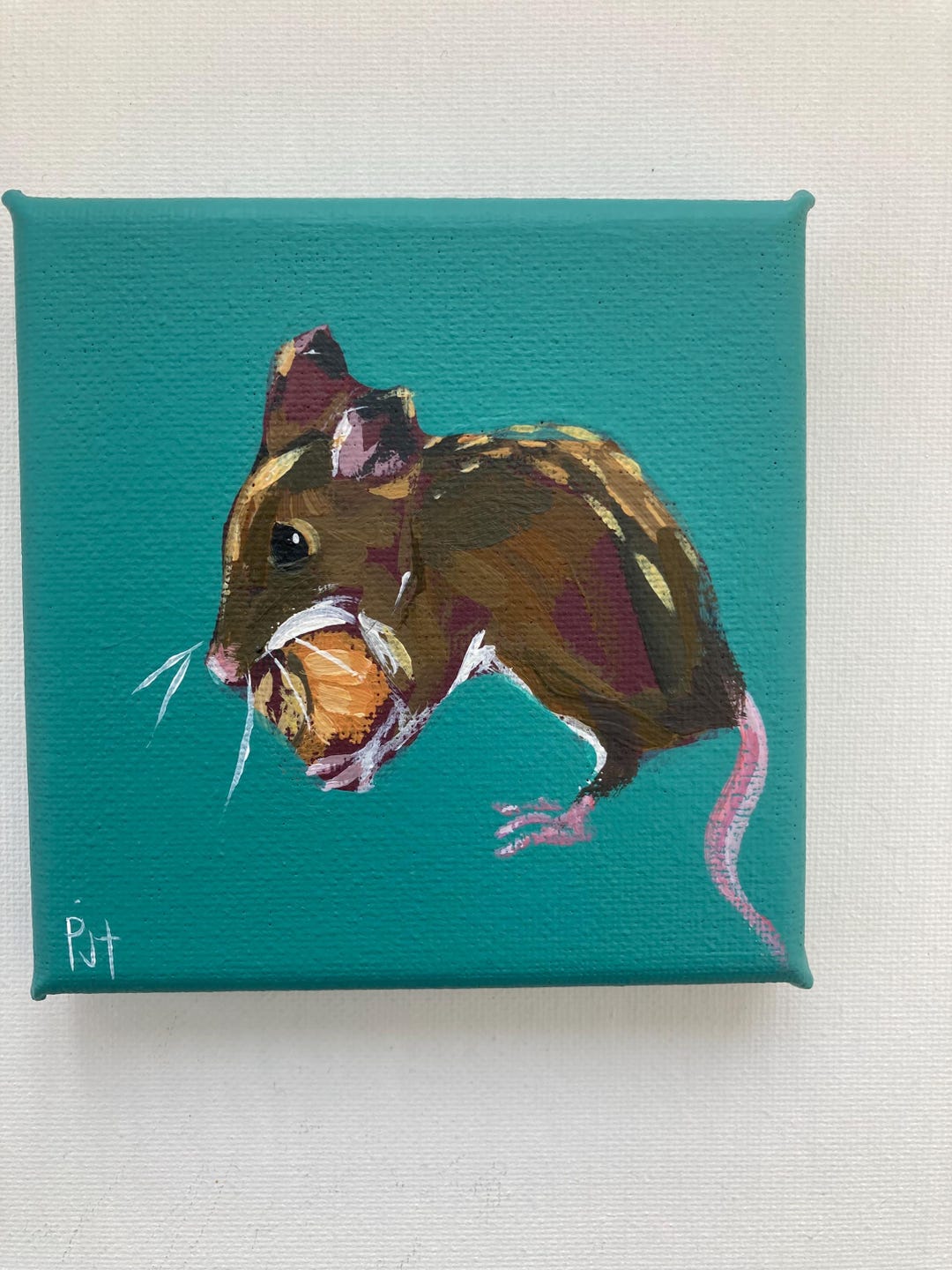 Original Art Mouse Teal - Etsy
