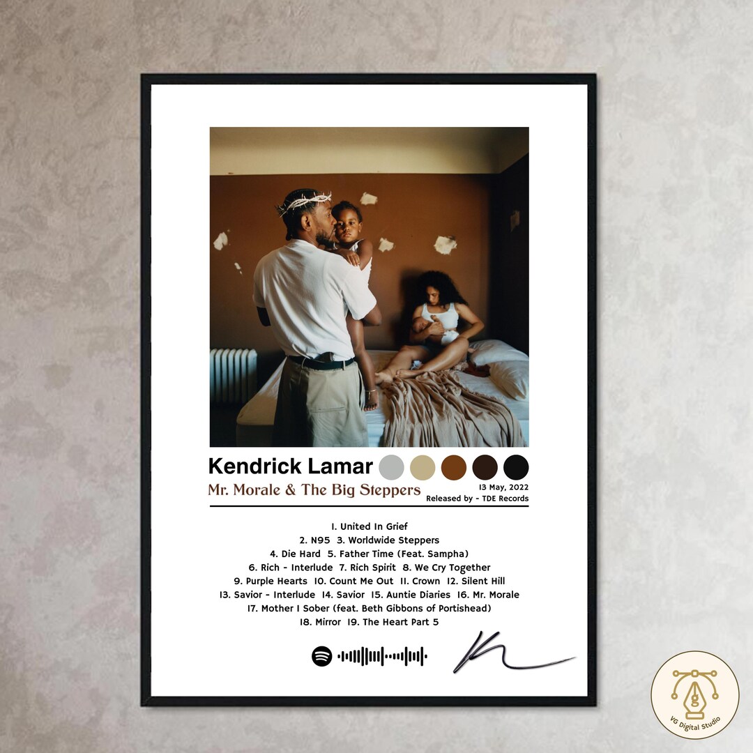 Kendrick Lamar Mr Morale Album Cover Poster, Vinyl Digital Print, Rap ...