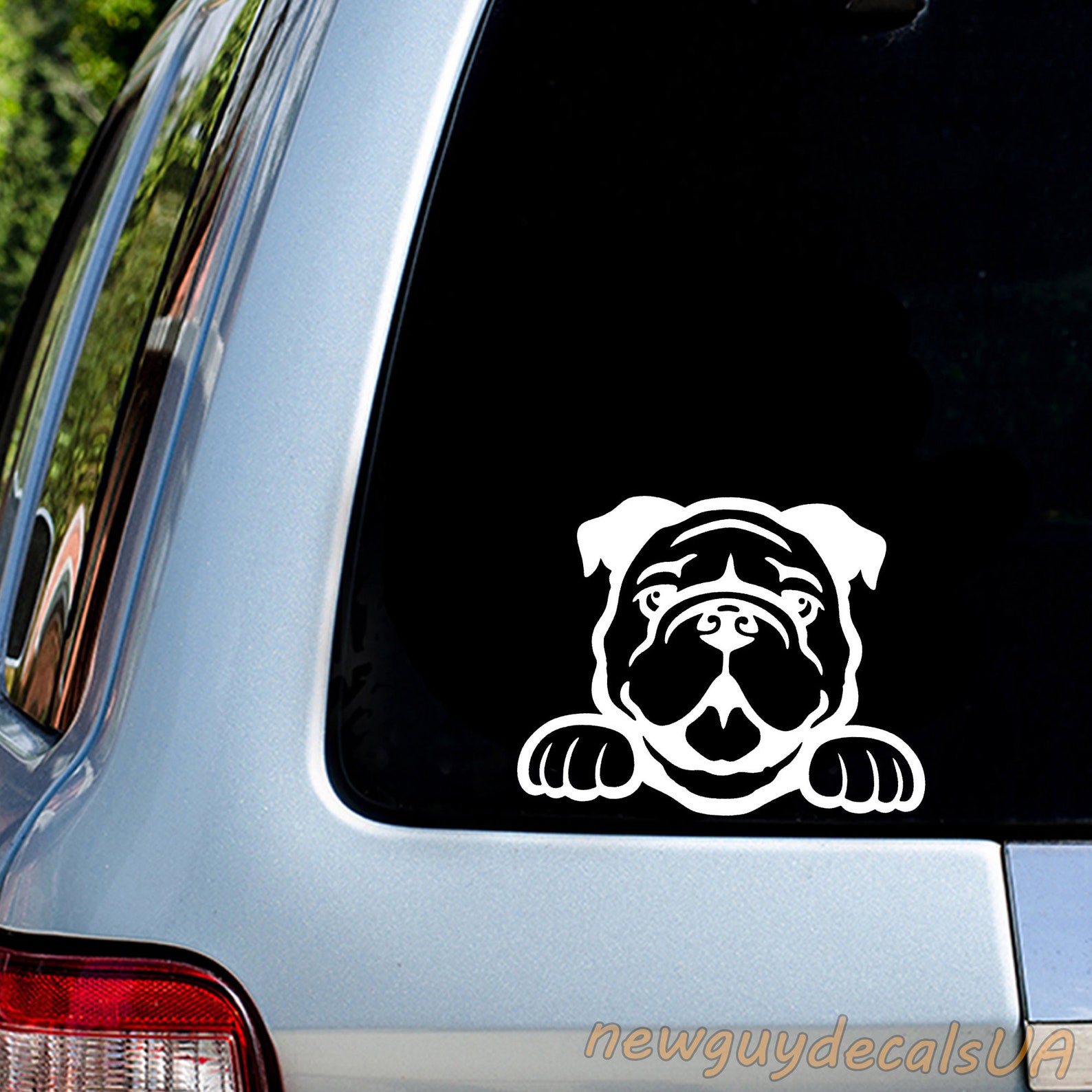 English Bulldog sticker bumper Decal Vinyl Sticker Car Window | Etsy