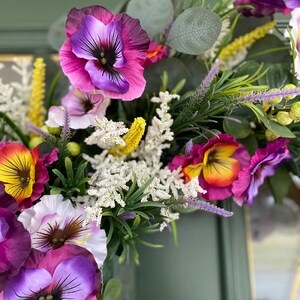 Pansy Wreaths - Spring Wreath for Front Door - Spring Wreaths - Spring ...