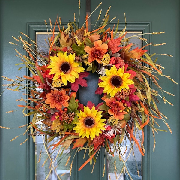 Fall Wreaths for Front Door - Etsy
