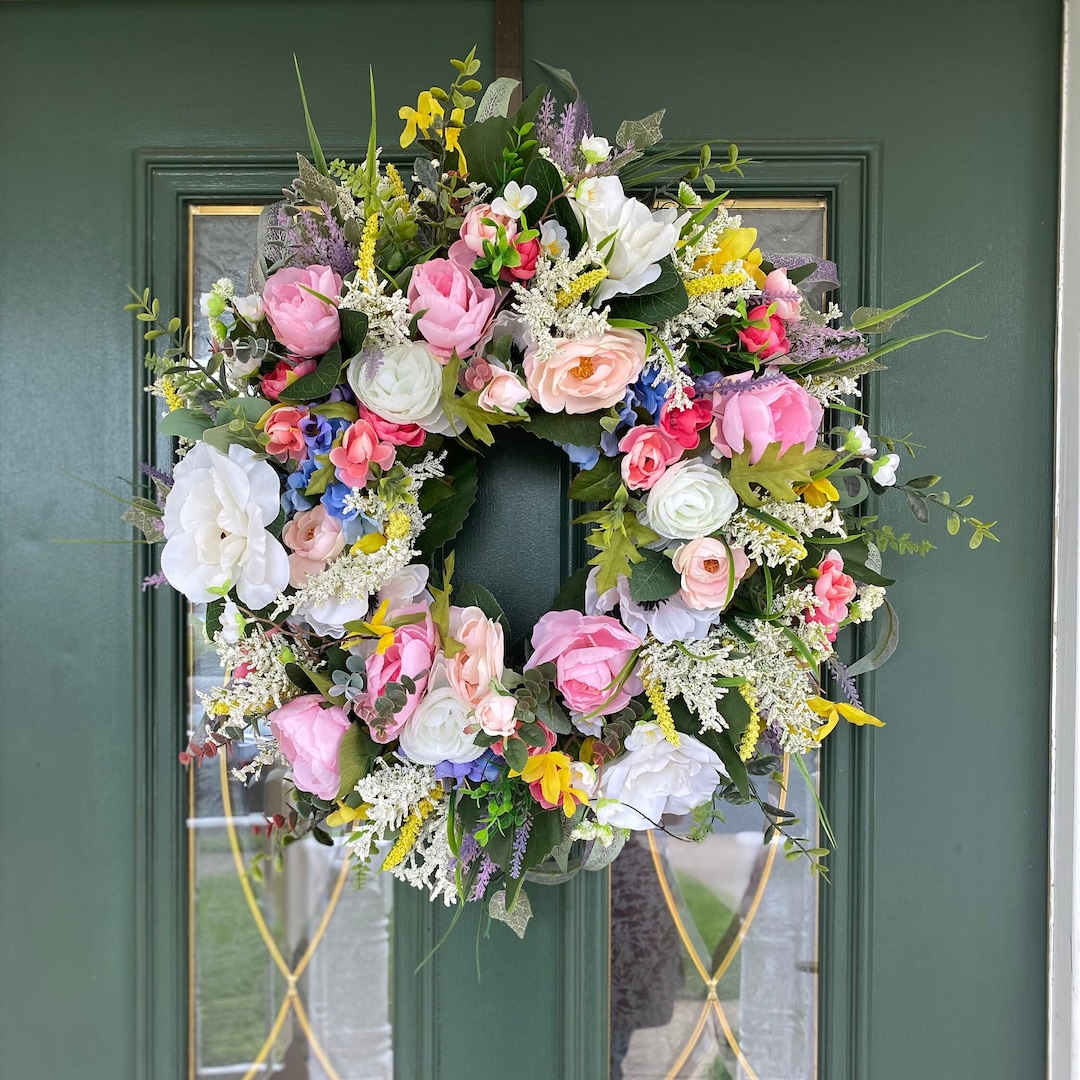 Spring Wreaths Front Door Wreaths Summer Wreaths Spring Door Wreath ...