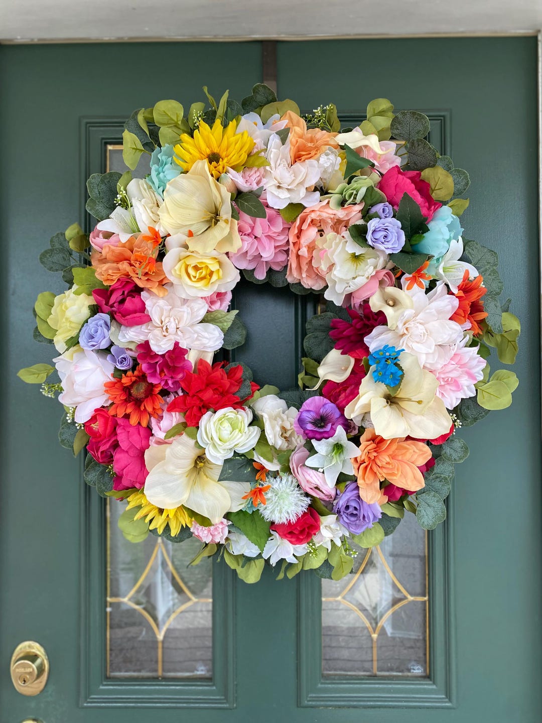 Extra Large Spring Door Wreaths - Front Door Wreaths for Summer ...