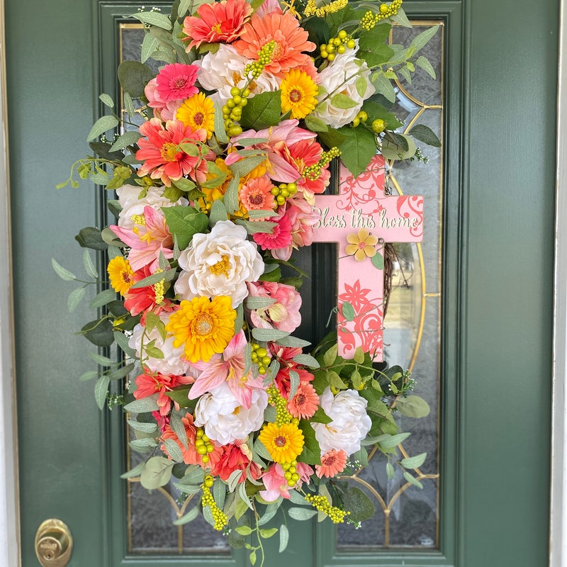 Spring Door Wreath - Etsy