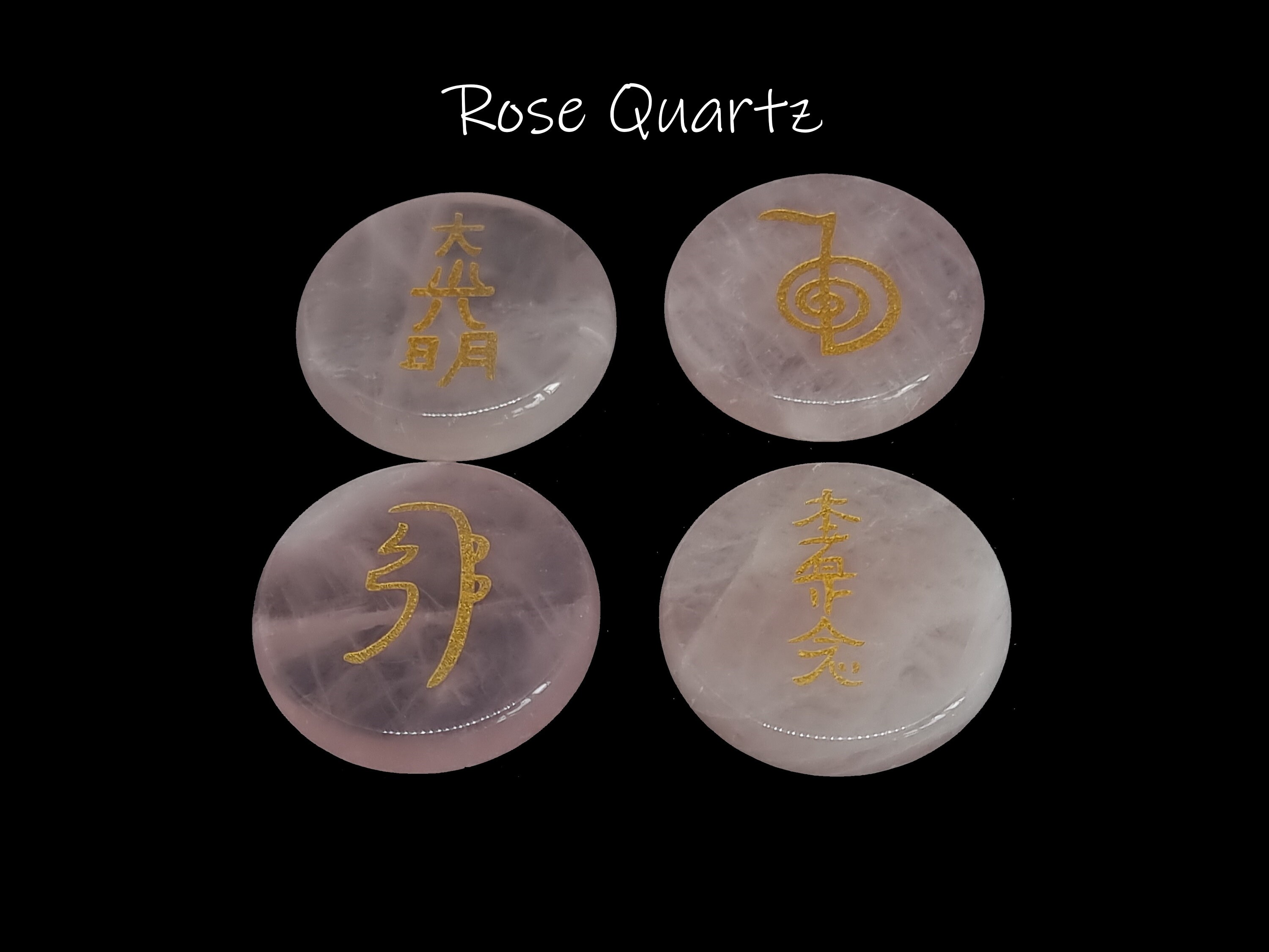 4 Reiki Symbols Engraved Gemstone Palm Stone Natural Divination ...