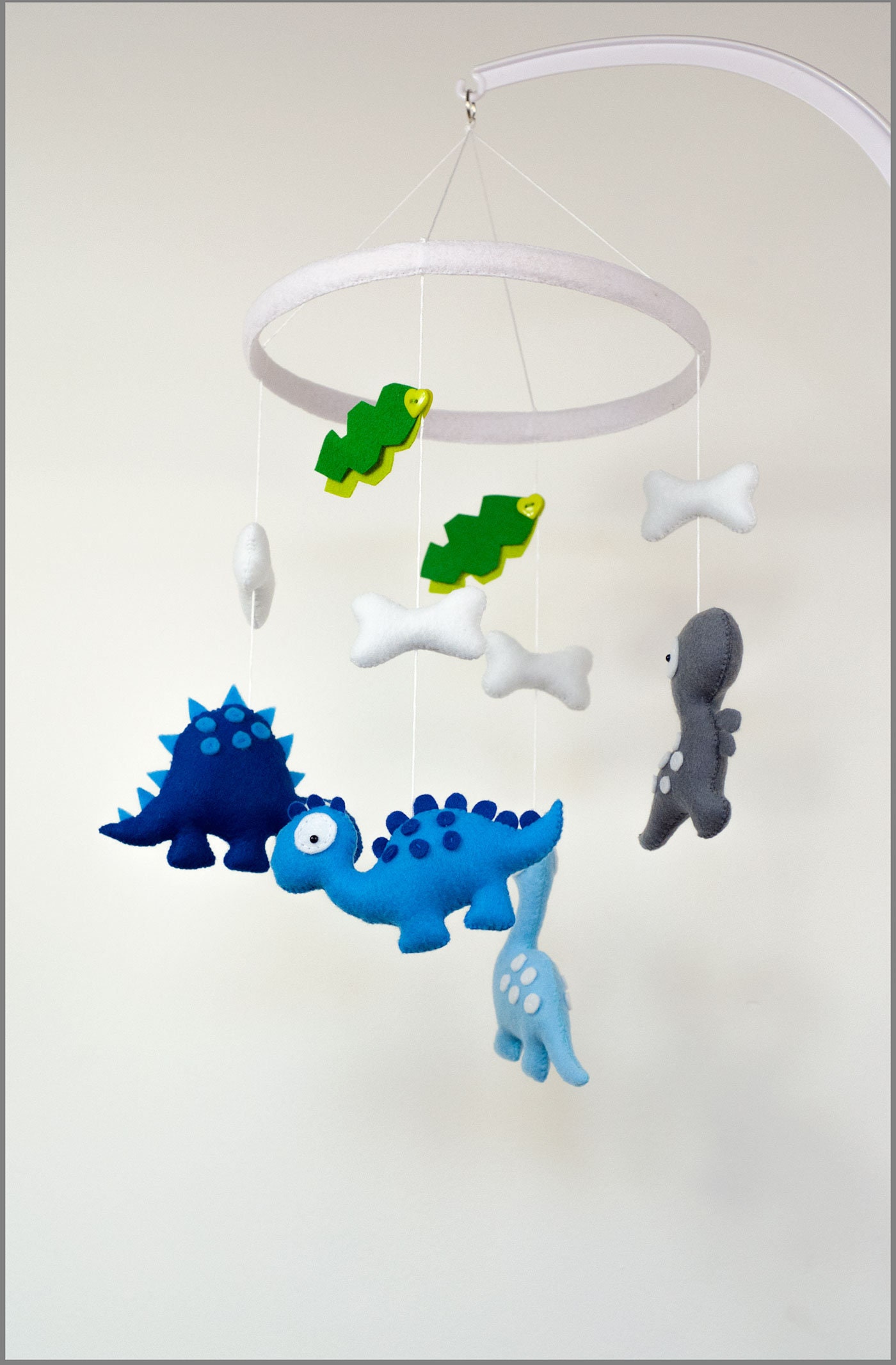 Dinosaur Mobile for Nursery/blue Baby Boy Nursery Decor/baby - Etsy