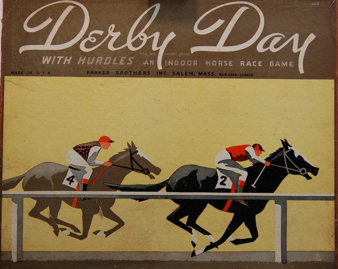 Derby Day Box Top of Board Game by Parker Brothers , Top Only - Etsy