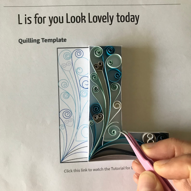 Quilling Alphabet Tutorials With Videos A-Z of Colourful | Etsy