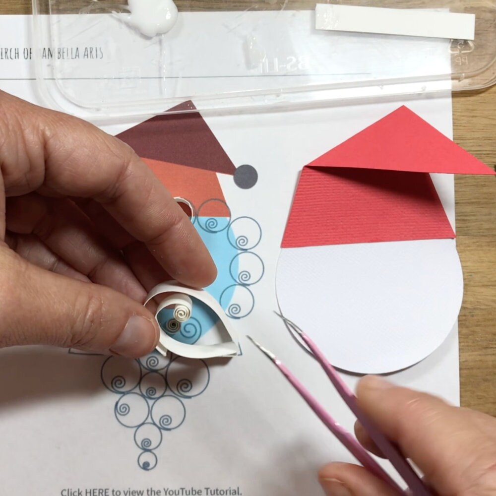 Quilling Santa - PDF File & Online Video, Pattern and Template - Step ...