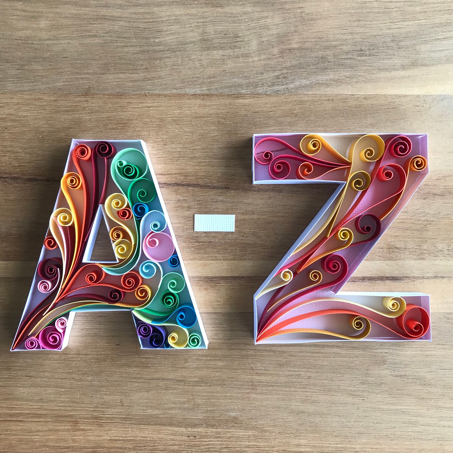 Quilling Alphabet Tutorials With Videos A-Z of Colourful | Etsy