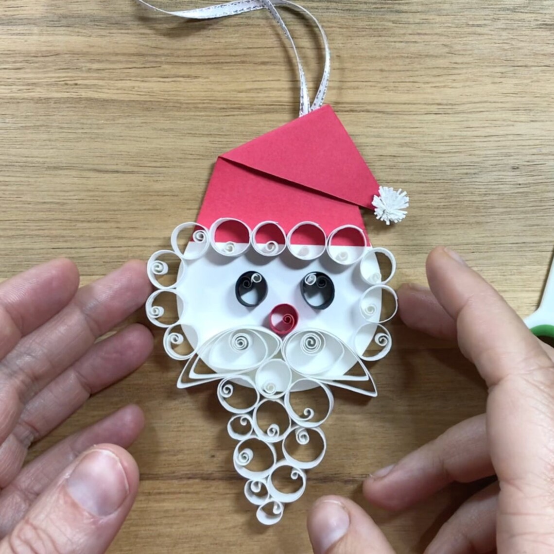 Quilling Santa - PDF File & Online Video, Pattern and Template - Step ...