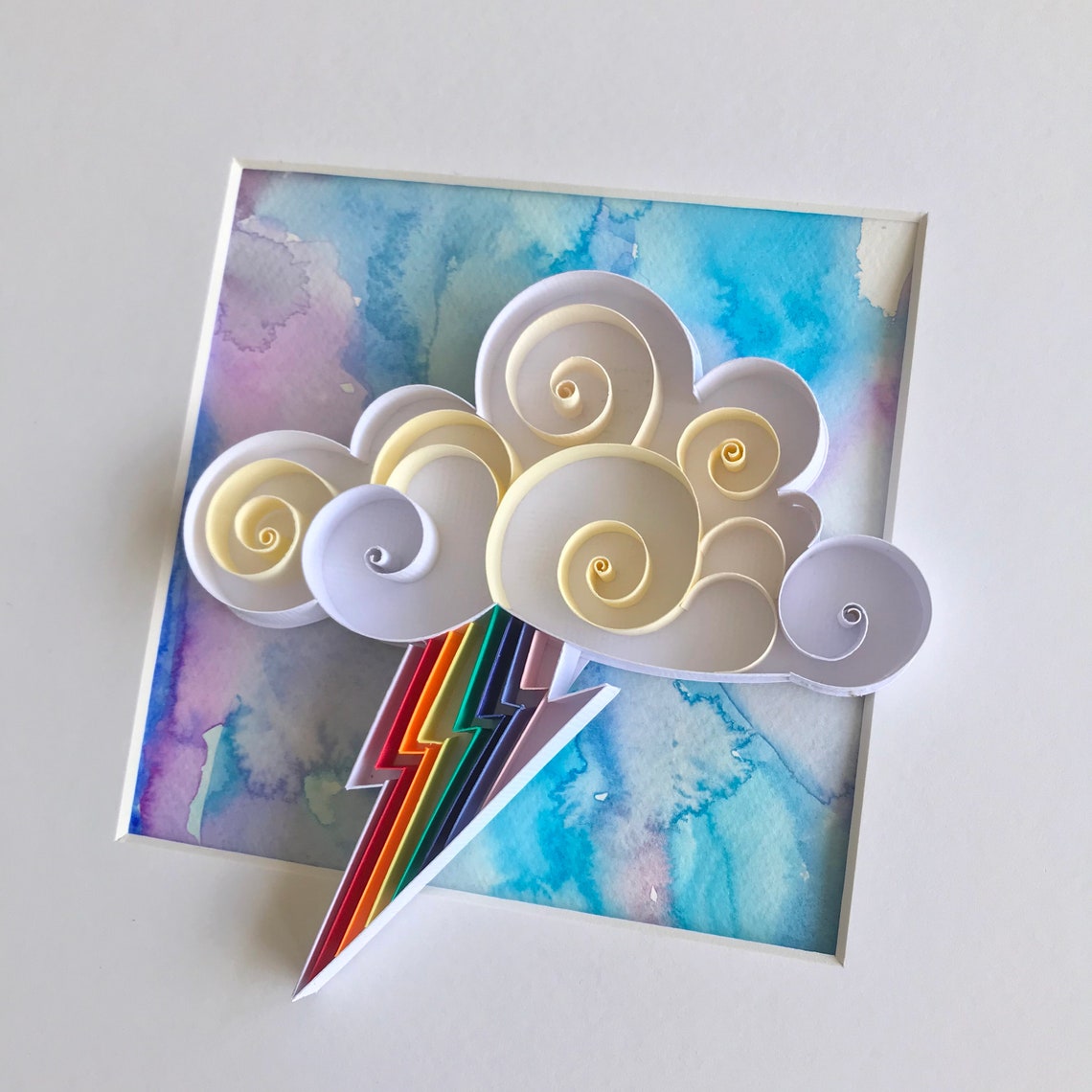 Quilling Rainbow Cloud - PDF File , Beginner Pattern and Template, Easy ...