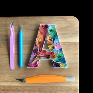 Quilling Alphabet Tutorials With Videos - A-Z of Colourful Quilling ...