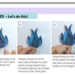 Set of FOUR (4) Quilling Tutorials - Beginner Flower Designs - Paper ...