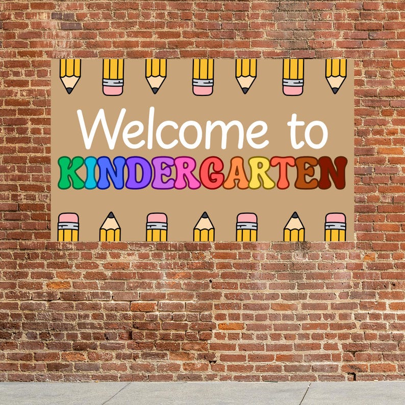 Back to School Painted Banner Template, First Day of School Digital ...