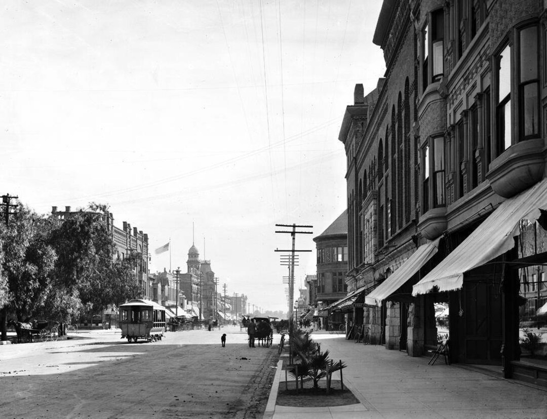 1900-1903 Main Street, Riverside, California Vintage Photograph 8.5" X ...