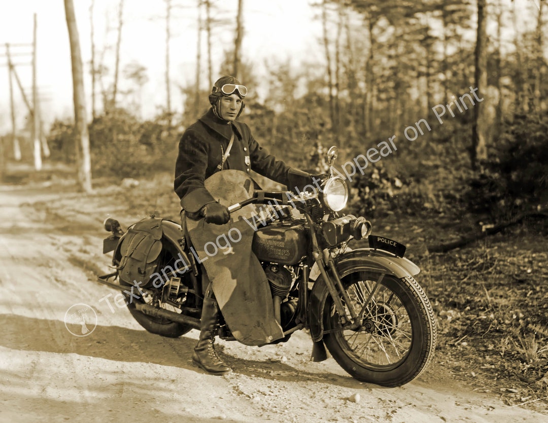 Washington, DC Motorcycle Policeman Vintage Old Photo - Art Print ...