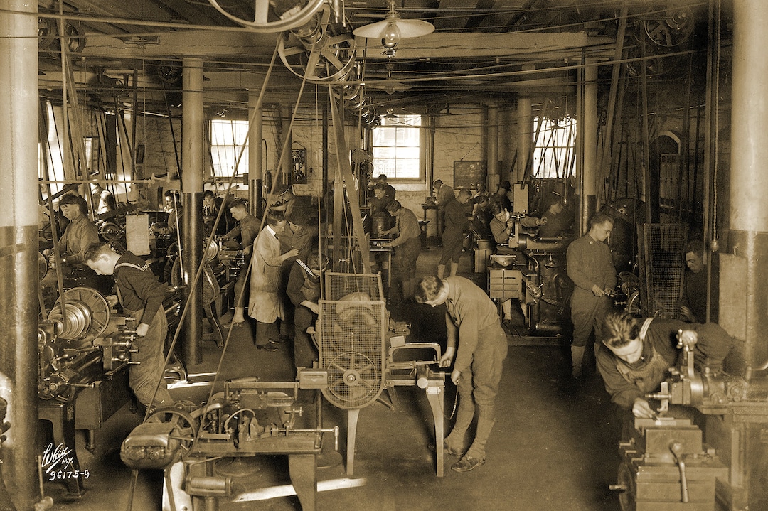 1918 Machine Shop Photo: Stevens Tech, Hoboken, NJ Art Print 8.5" X 11 ...