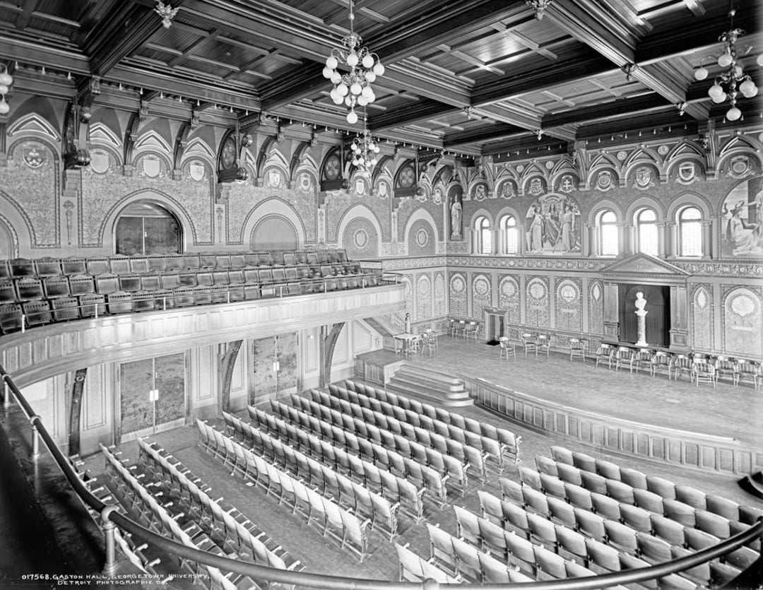 1904 Gaston Hall, Georgetown Univ., DC Vintage Photograph 8.5" X 11 ...