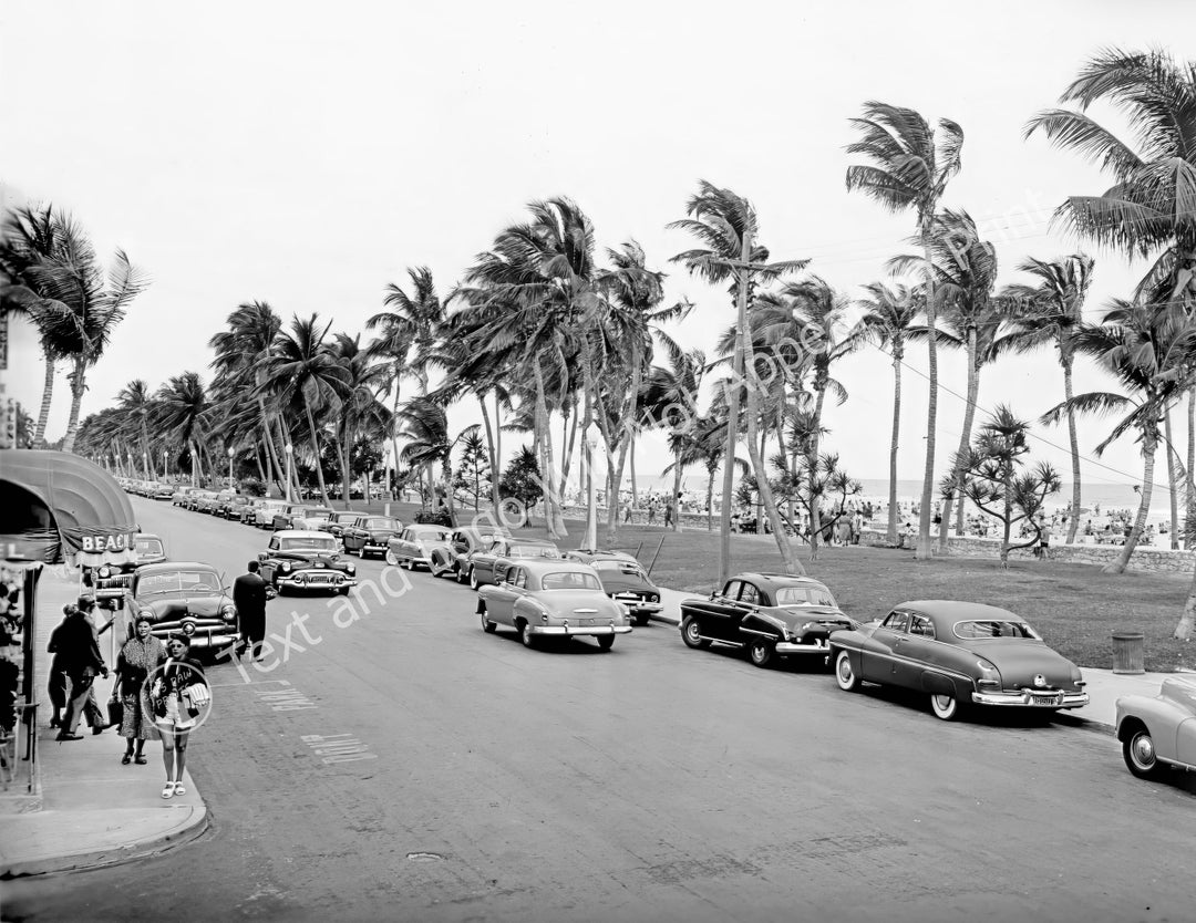 1952 Biscayne Boulevard, Miami Beach, Florida Vintage Old Photo Art ...
