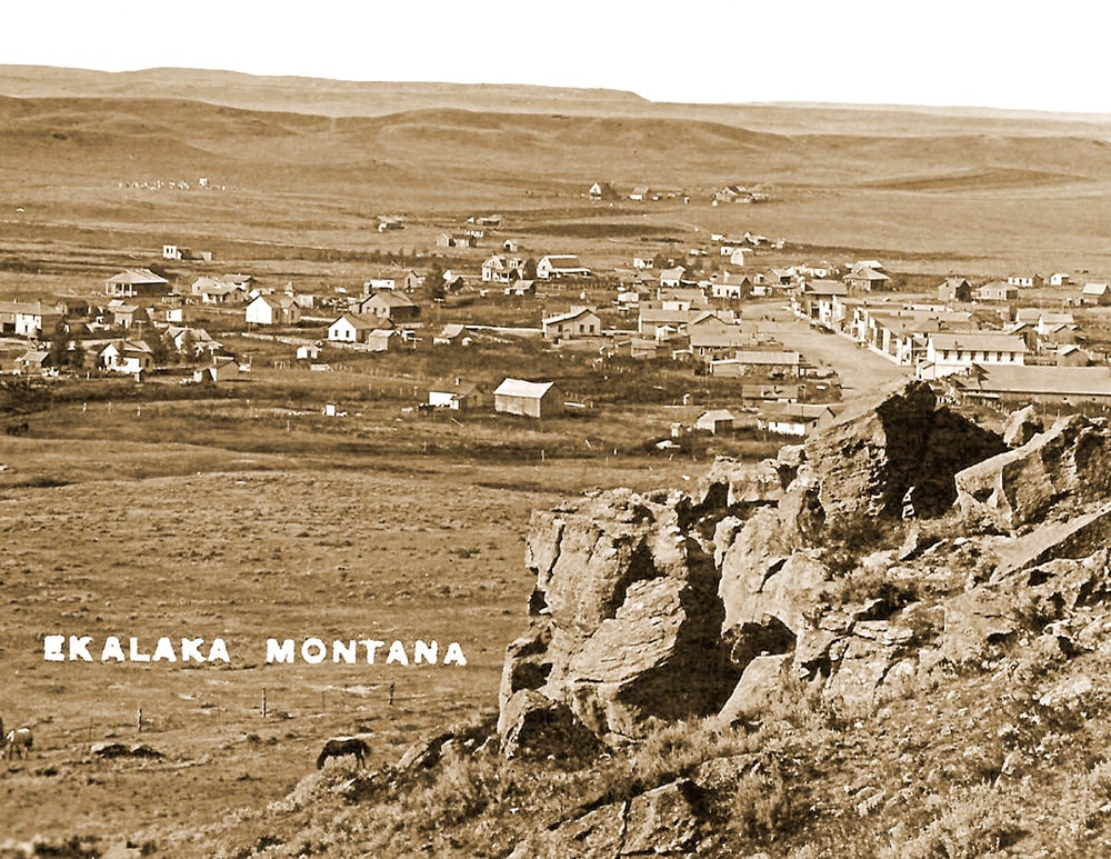 1917 Ekalaka, Montana Aerial View: Vintage Photo Art Print - Etsy
