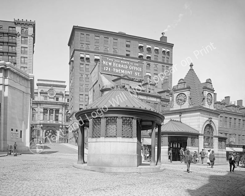 1906 Scollay Square, Boston, Massachusetts Old Photo Art Print ...