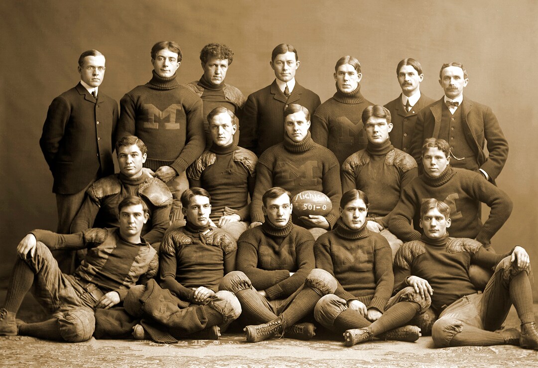 1901 University of Michigan Football Team Photo Print (13" X 19") - Etsy