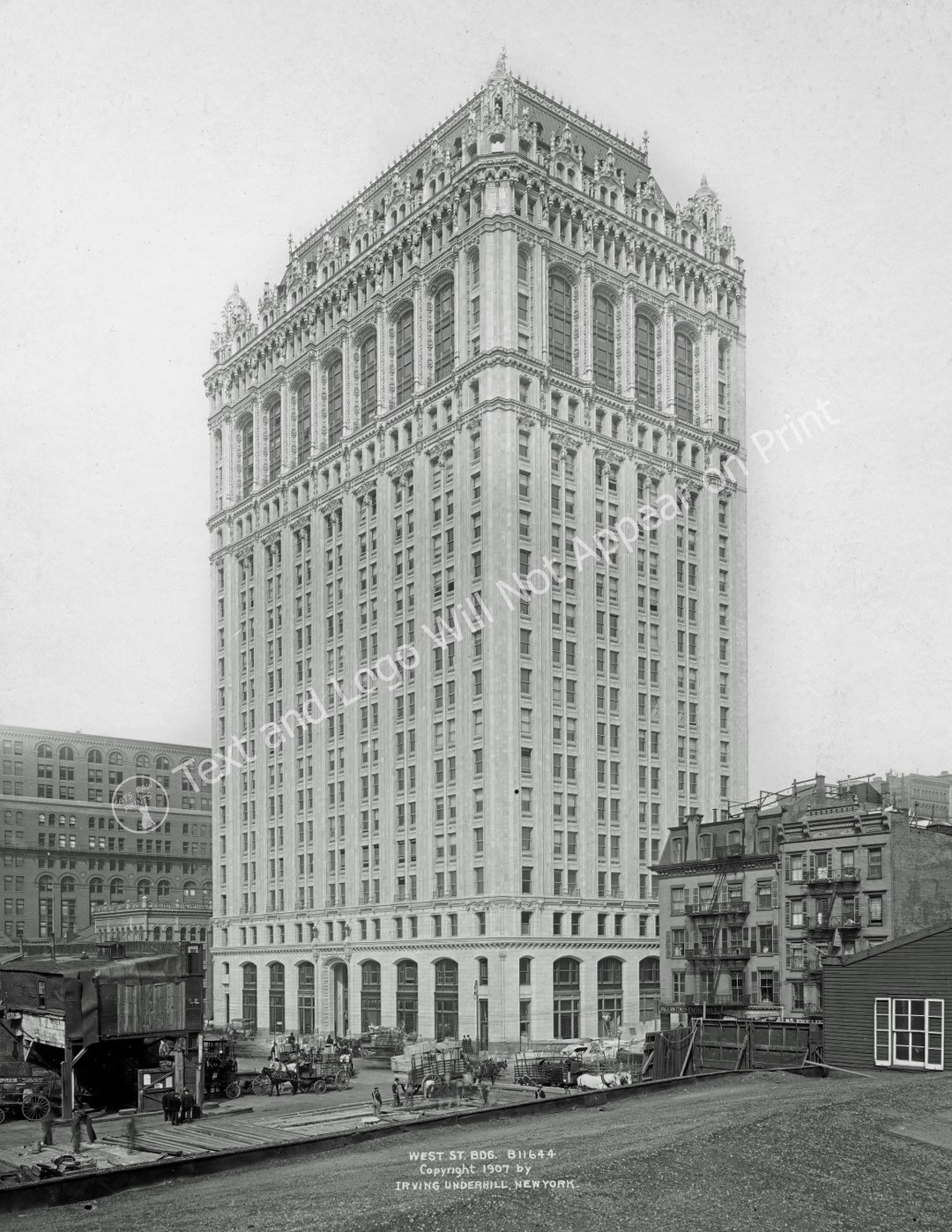 1907 West Street Building, NYC: Vintage Photo Art Print - Etsy
