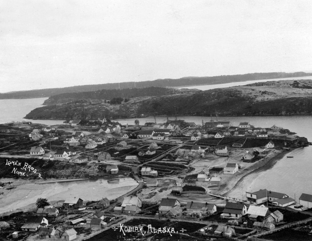 Vintage Kodiak Alaska Art Print: 1900-1930 Aerial Photograph - Etsy