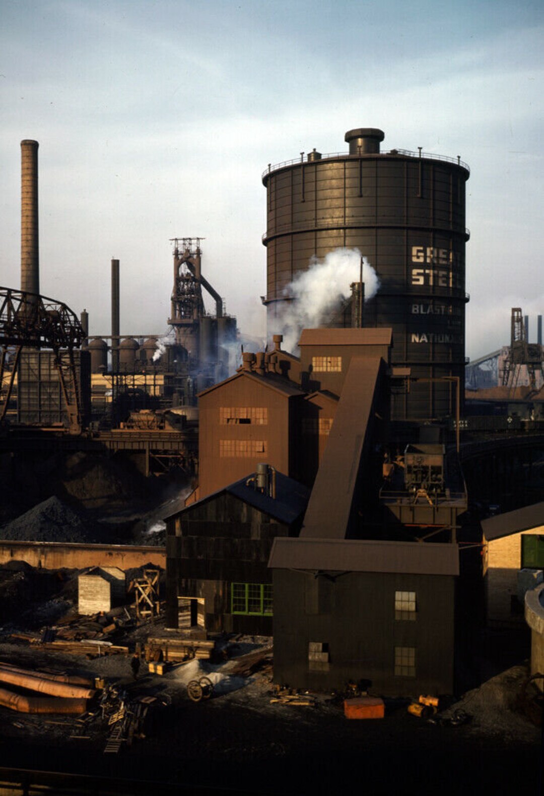 1939 Furnaces, Great Lakes Steel, Detroit Vintage Photograph 13" X 19 ...