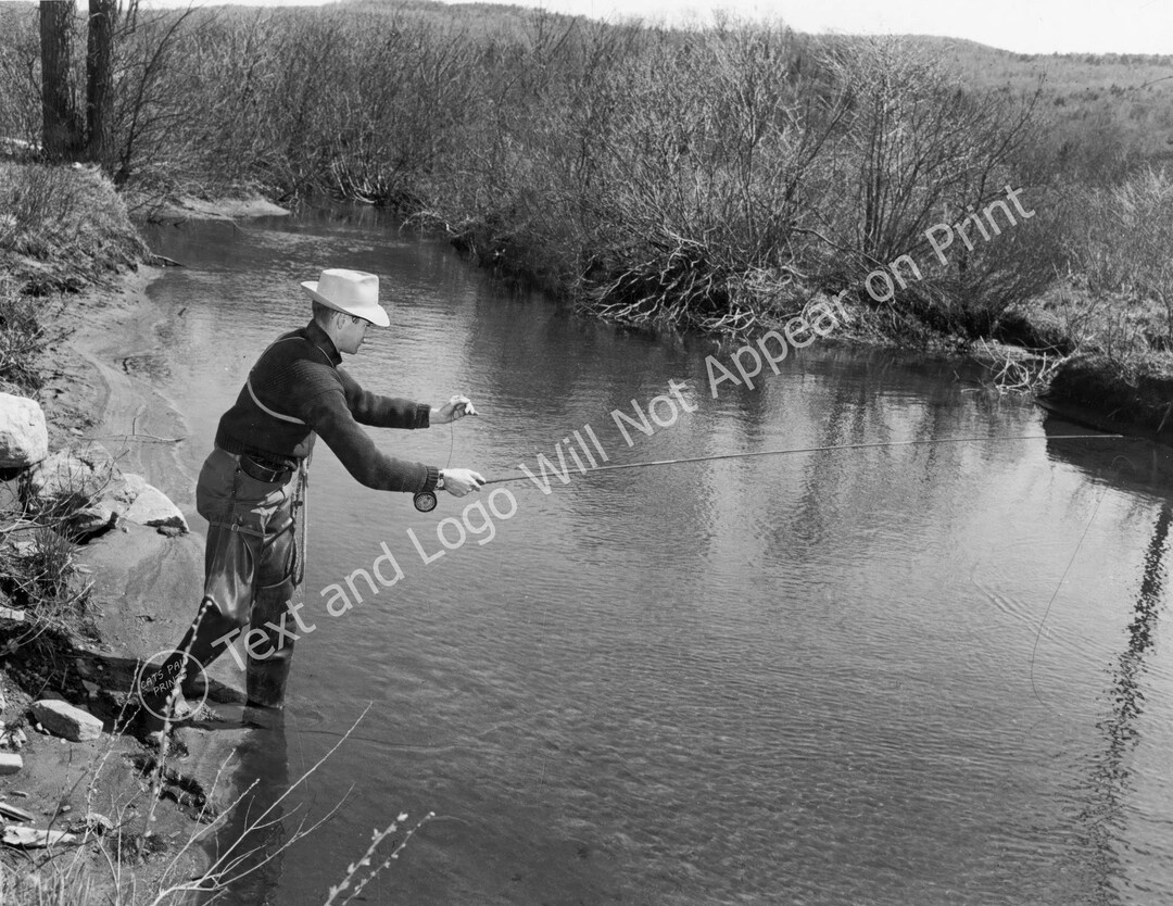 Vintage 1946 Fishing Photo: Hop Brook, Tyringham, Massachusetts Art ...