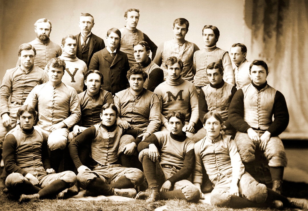 1893 University of Michigan Football Team Vintage Old Photo 13 X 19 Art ...
