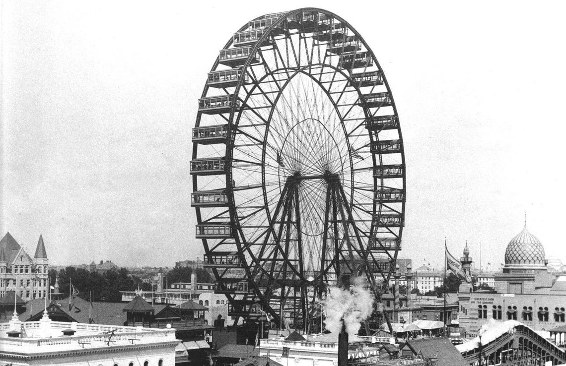 1893 Ferris Wheel Chicago World's Fair Vintage Photograph - Etsy