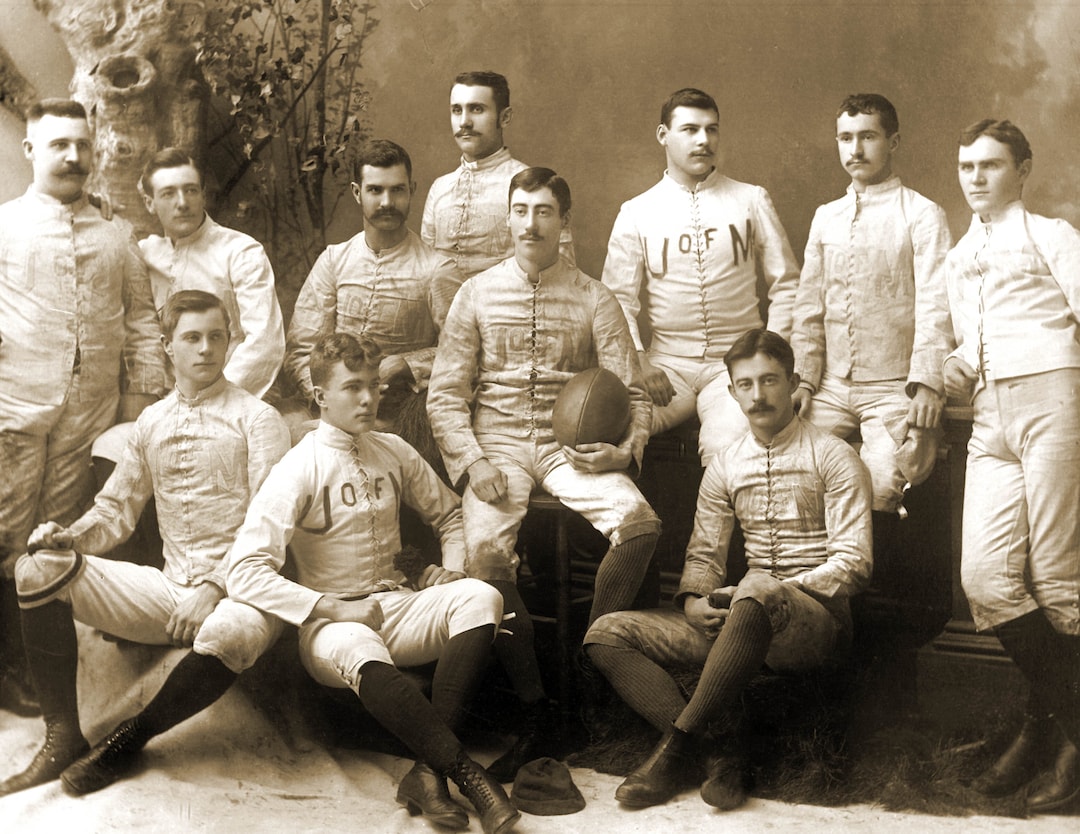 1887 University of Michigan Football Team Vintage Old Retro Photograph ...