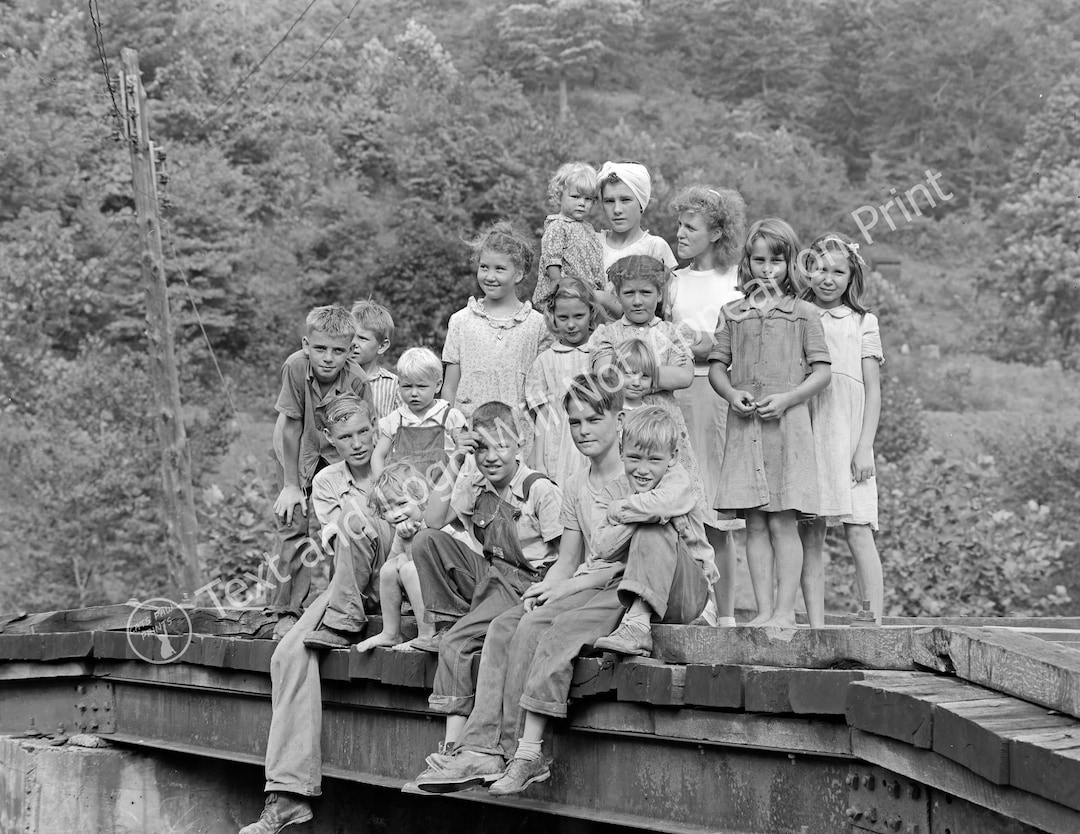1947 Coal Camp Kids, Marne Mine, Lejunior, Kentucky Vintage Old Photo ...