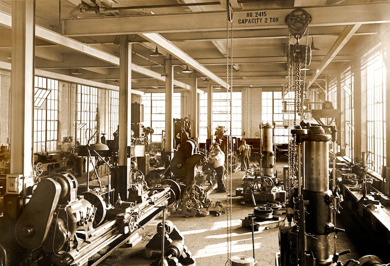 Watertown Arsenal 1939 Machine Shop Vintage Photo Art Print (13" X 19 ...