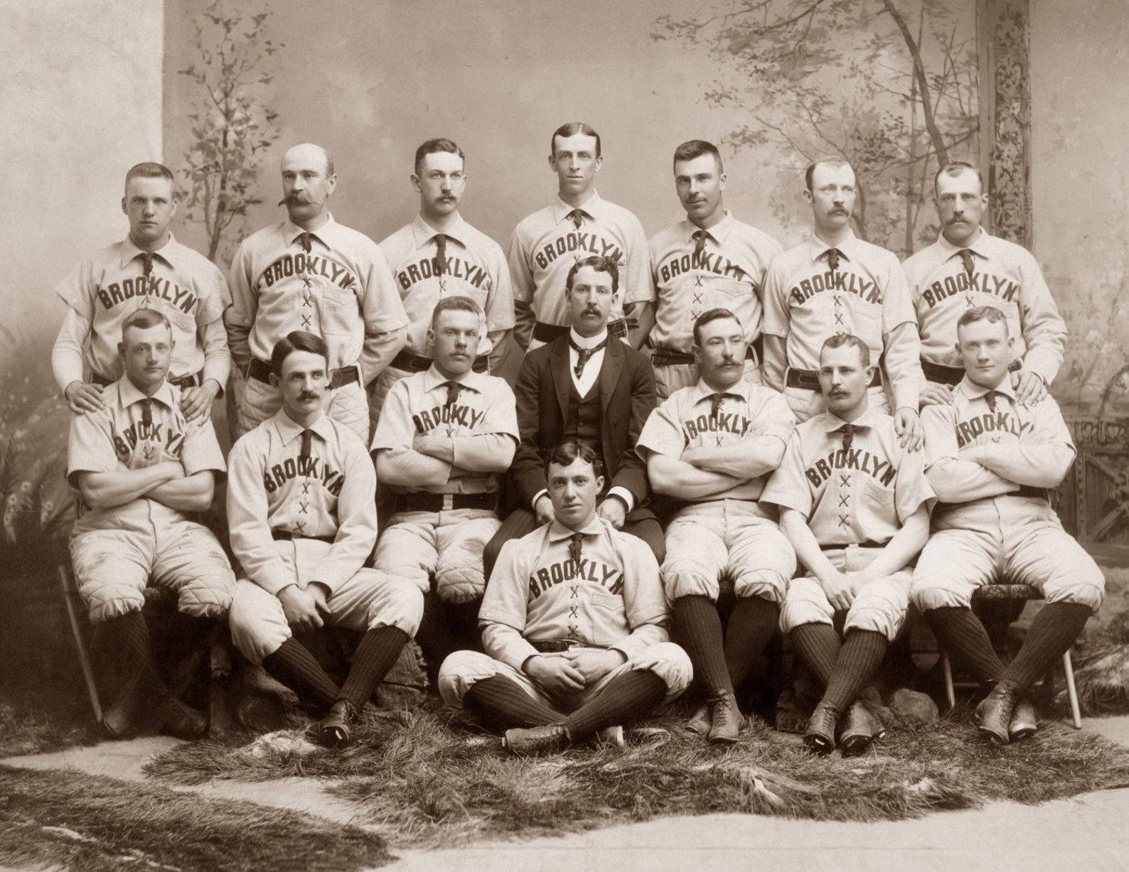 1889 Brooklyn Bridegrooms Baseball Team Vintage Photograph - Etsy