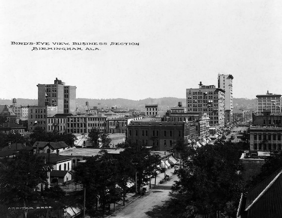 1890-1910 Aerial View of Birmingham AL Vintage Photograph - Etsy