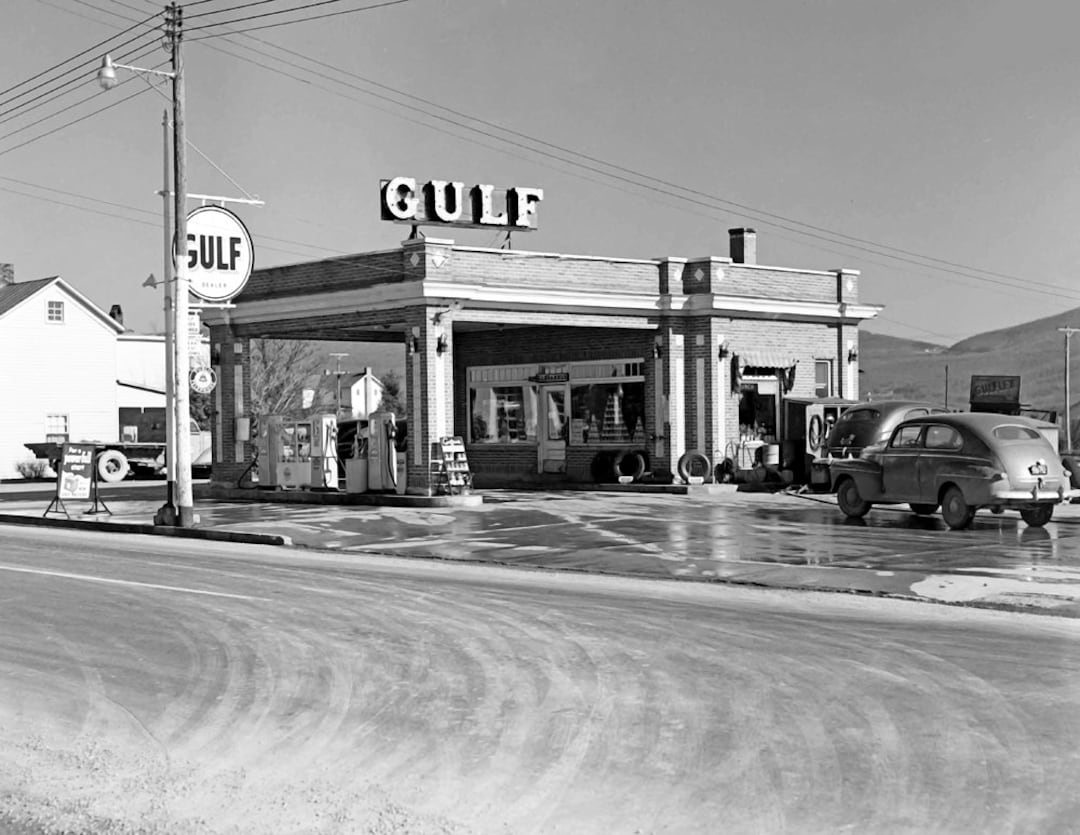 1940-1955 Gas/service Station, Virginia Vintage Photograph 8.5" X 11 ...