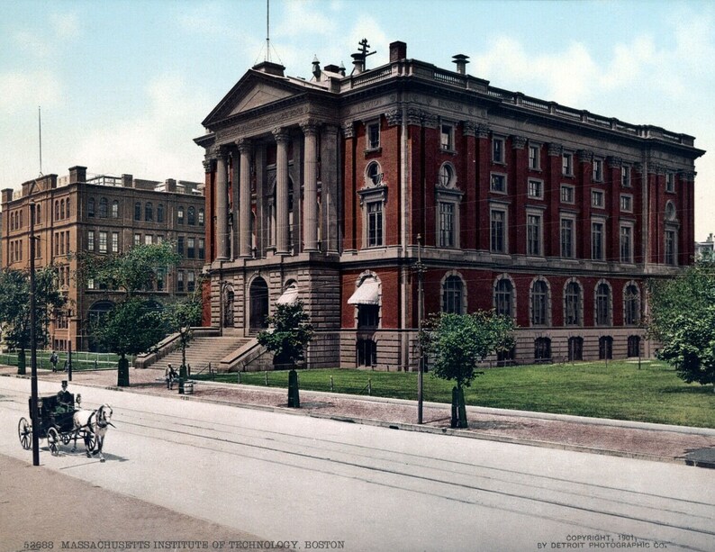 1901 MIT MA Institute of Technology Boston Vintage Photograph - Etsy
