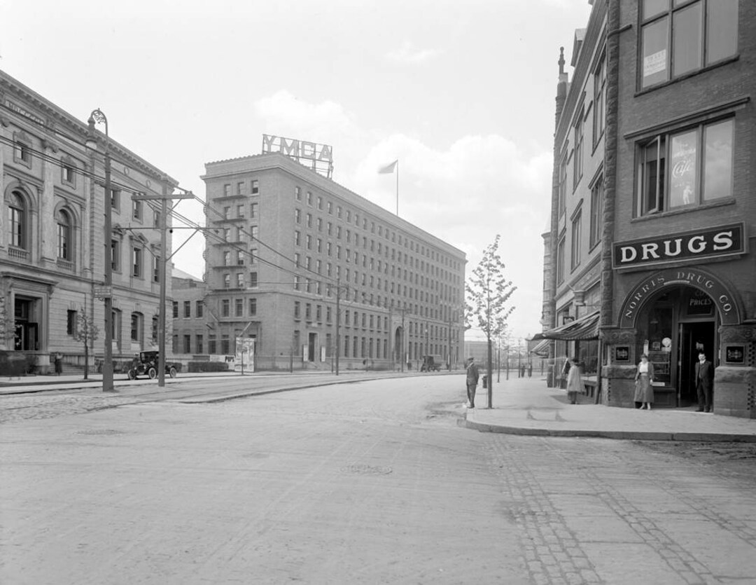 1920 YMCA, Huntington Avenue, Boston, MA Vintage Photograph 8.5" X 11 ...