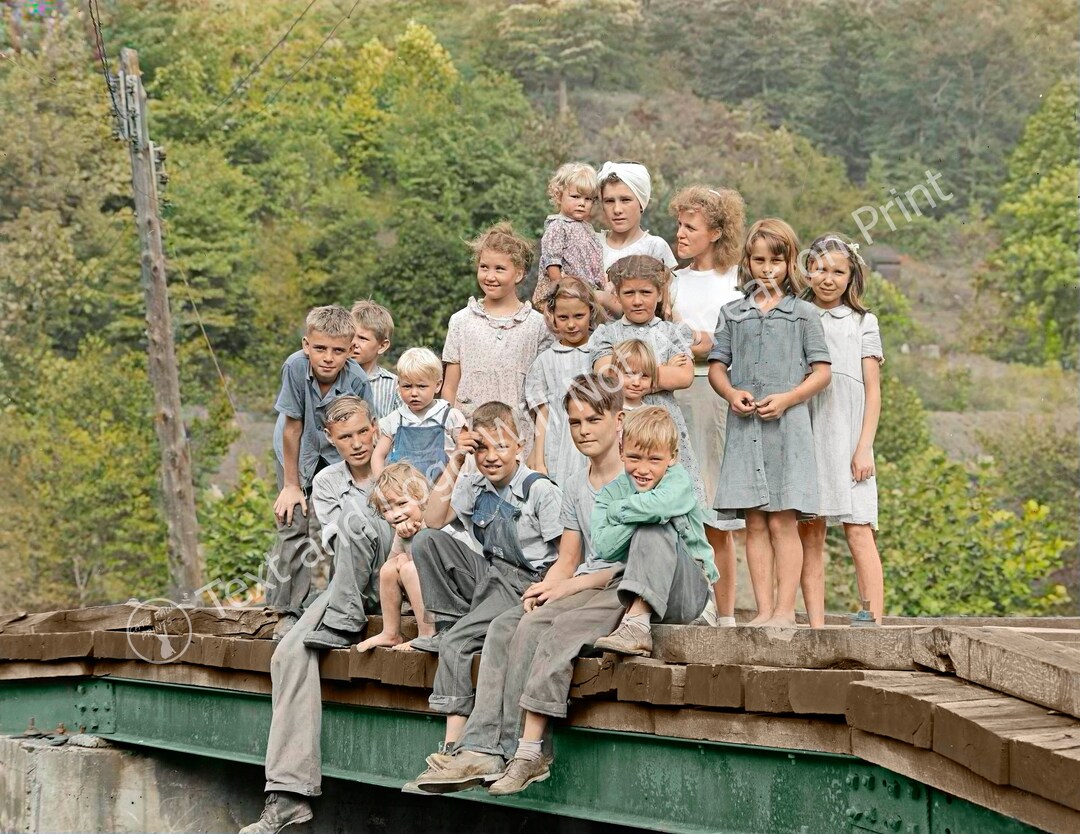 1947 Coal Camp Kids, Marne Mine, Lejunior, Kentucky Vintage Old Photo ...