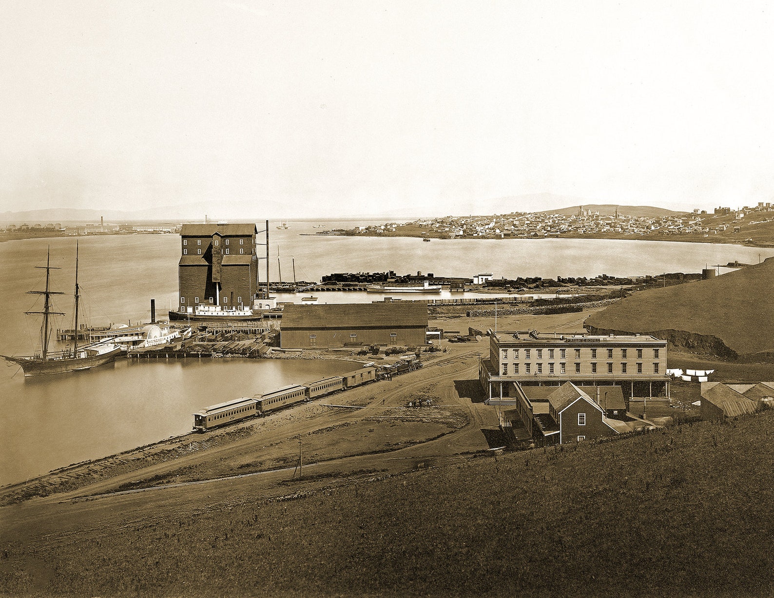 1870 Aerial View of Vallejo California Old Photo 8.5 X - Etsy