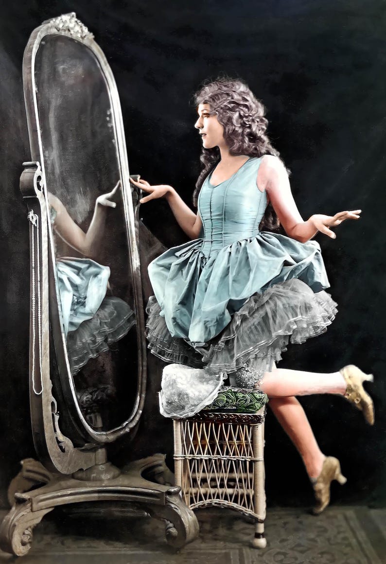 Mary Pickford Art Print: 1920s Ziegfeld Girl, Colorized Photo - Etsy
