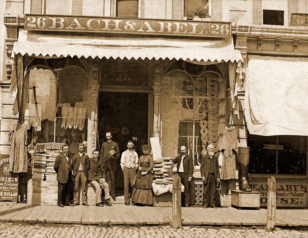 1885 Bach & Abel Store, Ann Arbor, Michigan Vintage Old Photograph ...