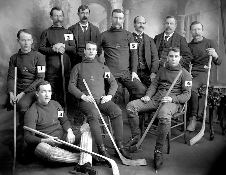1897 Strathcona's First Hockey Team Canada Vintage - Etsy
