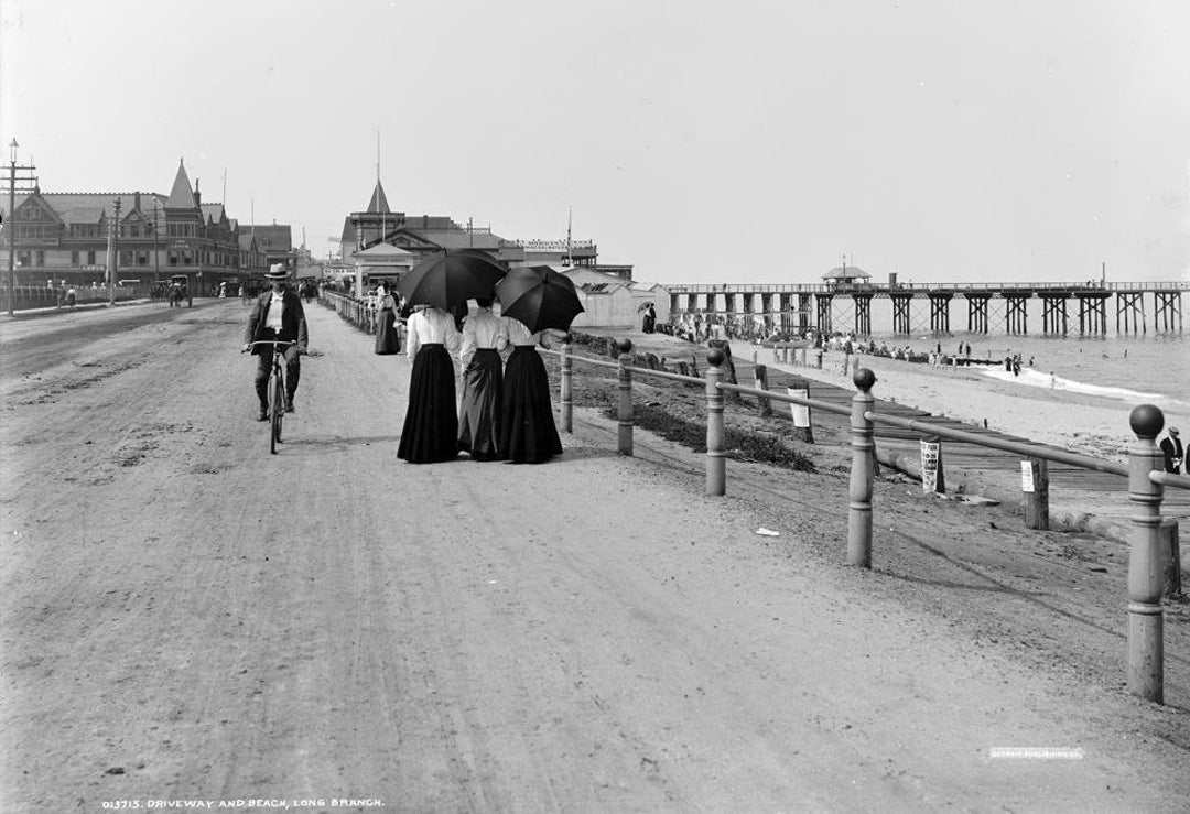 Long Branch NJ Beach Print: 1900s Vintage Historic Scene - Etsy
